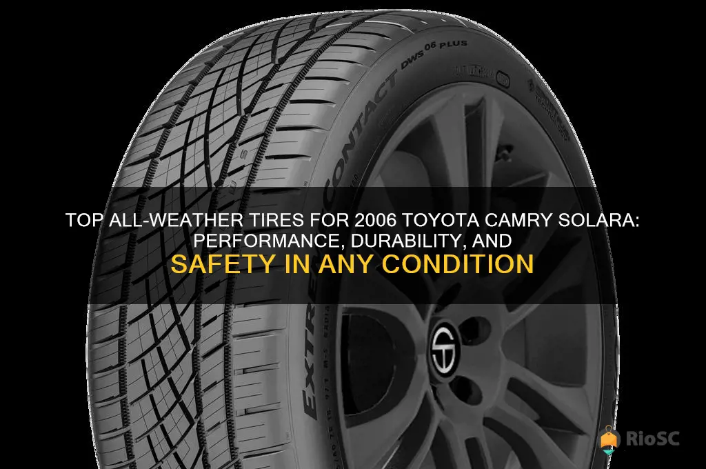 Top All-Weather Tires For 2006 Toyota Camry Solara: Performance ...